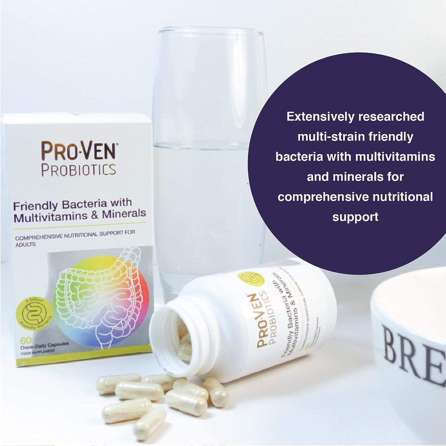 Pro-Ven Probiotics Once Daily 5 Billion CFU + Multivitamins & Minerals ...