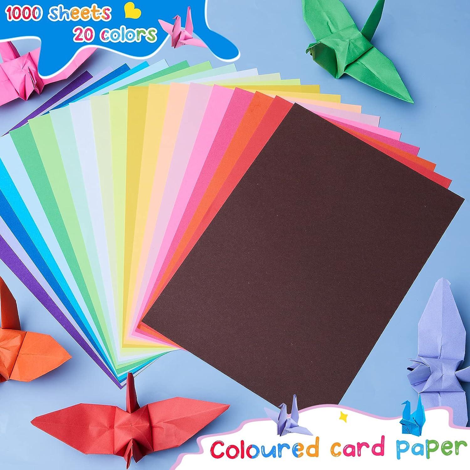 1000 Sheets Construction Paper Bulk Pack - 9x12 Inches - Assorted ...