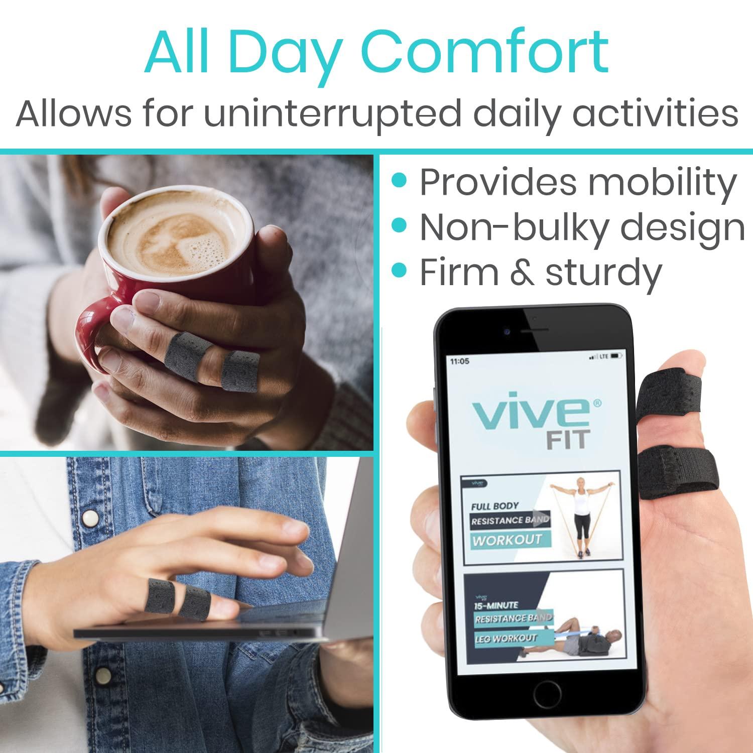 Vive Finger Splint (2 Pack) - Universal Finger Straightener - Broken ...