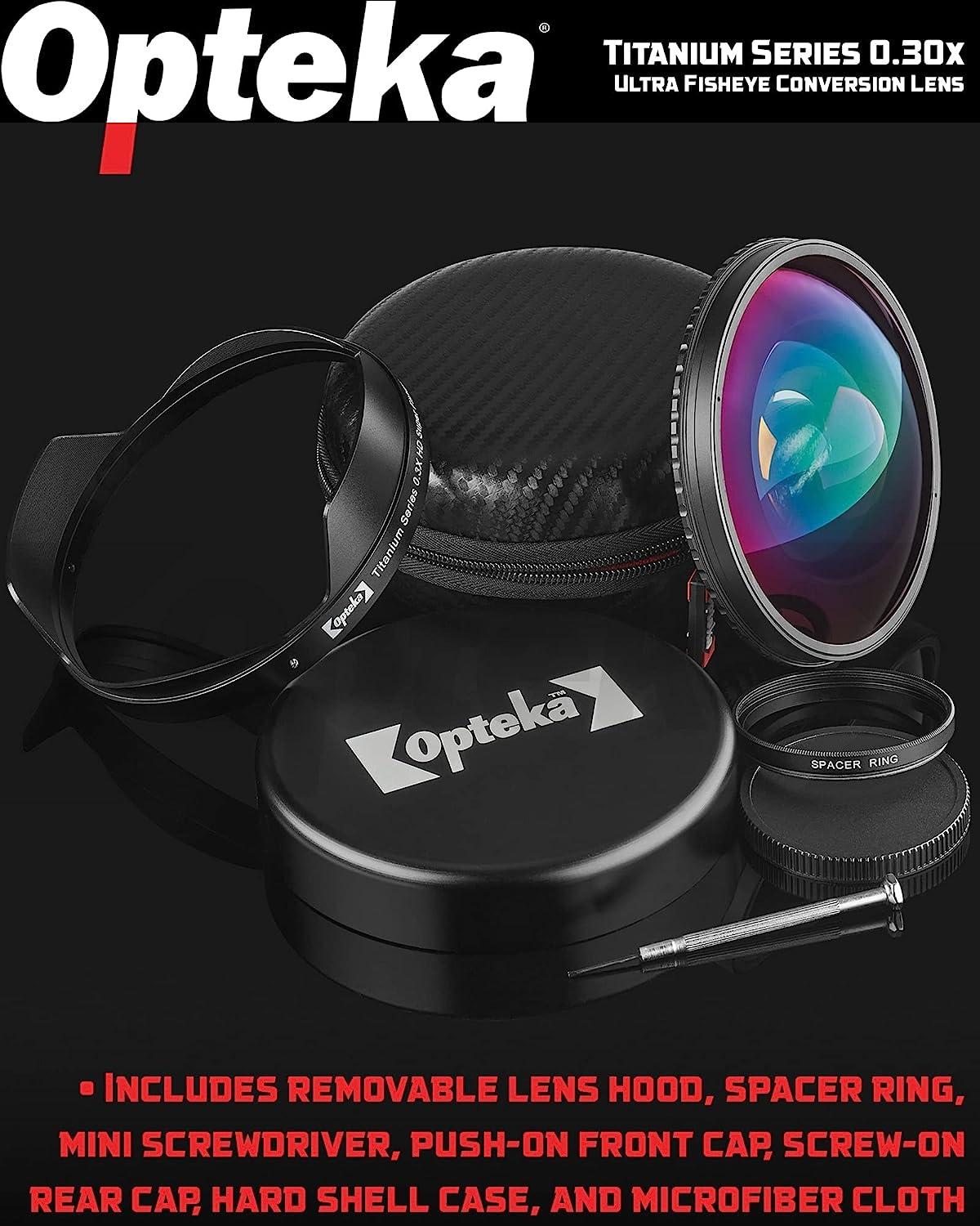 Opteka OPT-SC62FE Titanium Series 62mm 0.3X HD Super Fisheye Lens for ...