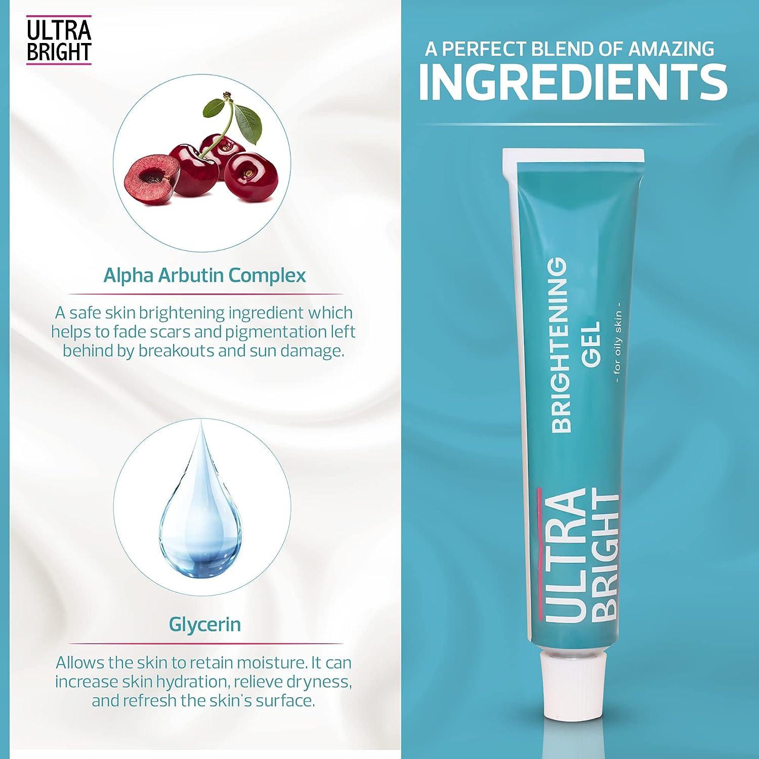 ULTRA BRIGHT Brightening Gel - 1 fl oz/ 30g - Nourishing Formula for ...
