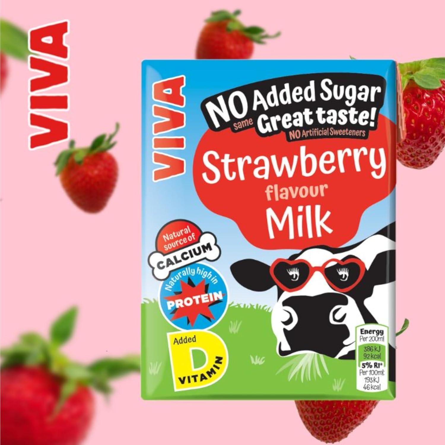 Viva Flavoured Milk Cartons Bundle 3x9x200ml | 9 x Strawberry 9 x Chocolate 9 x Banana | Buy Now ...
