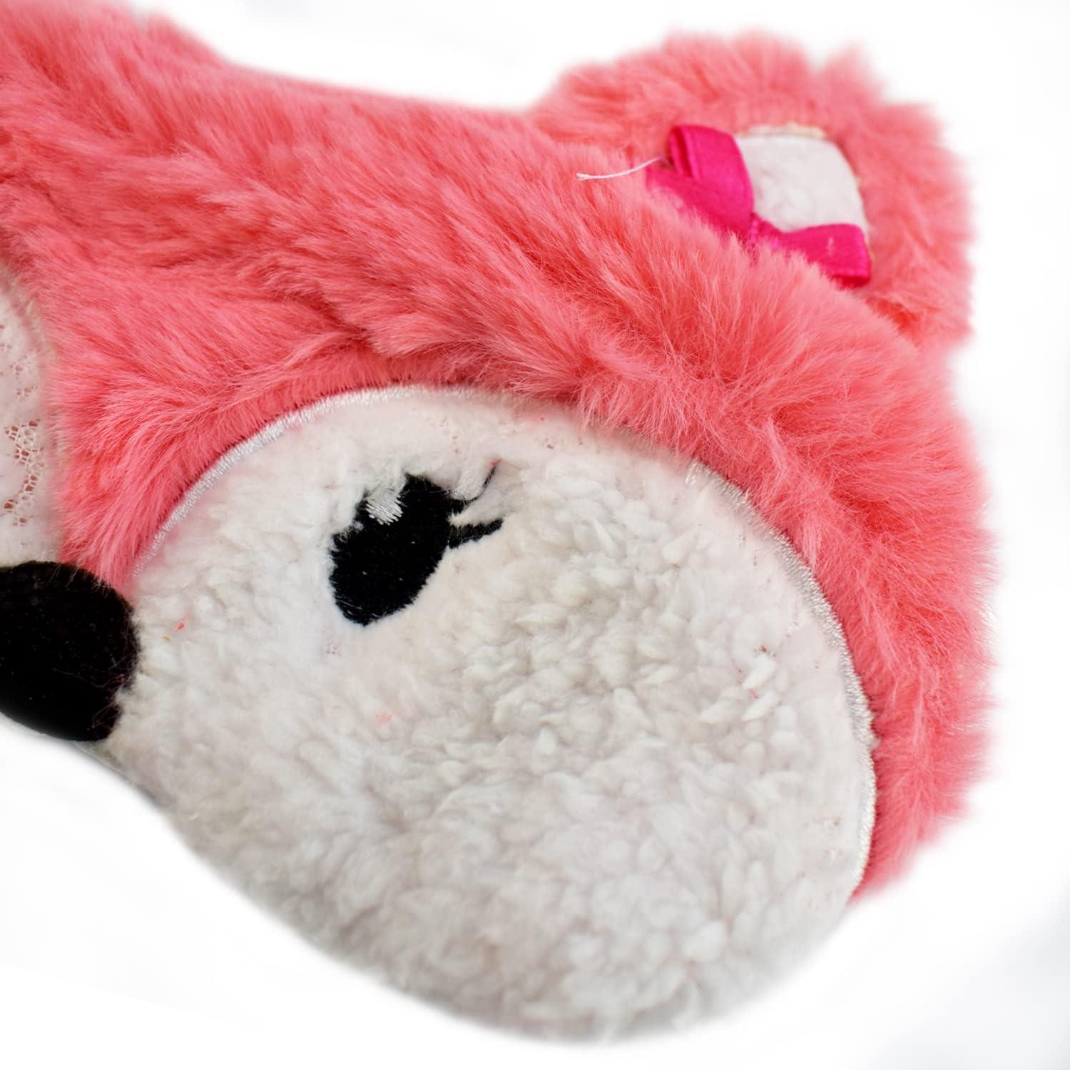 Ulife Mall Cute 3D Pink Fox Kids Eye Mask - Soft Silk Plush Cartoon Eye ...