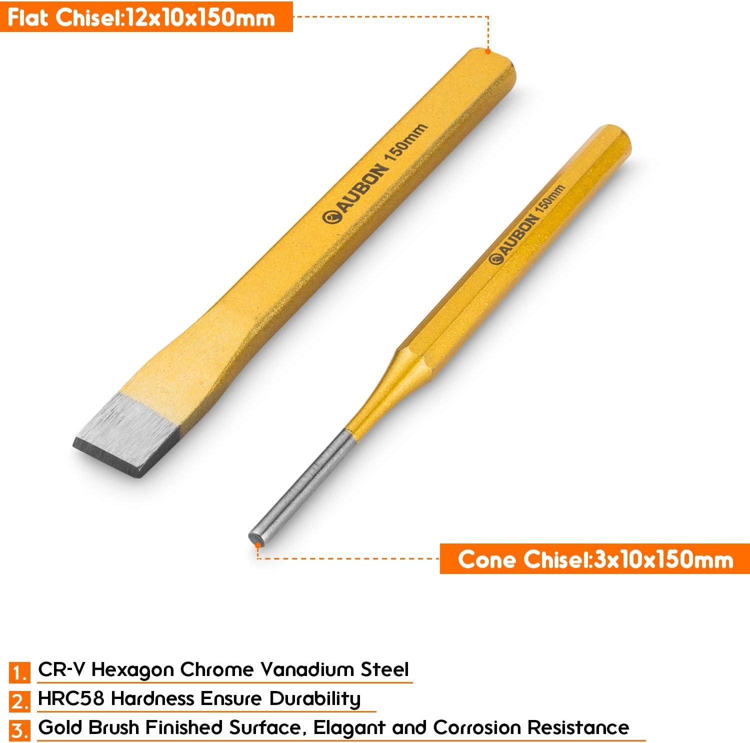 Acrux7 6 Piece Cold Chisel Set with Canvas Bag - Ideal for Brickwork ...