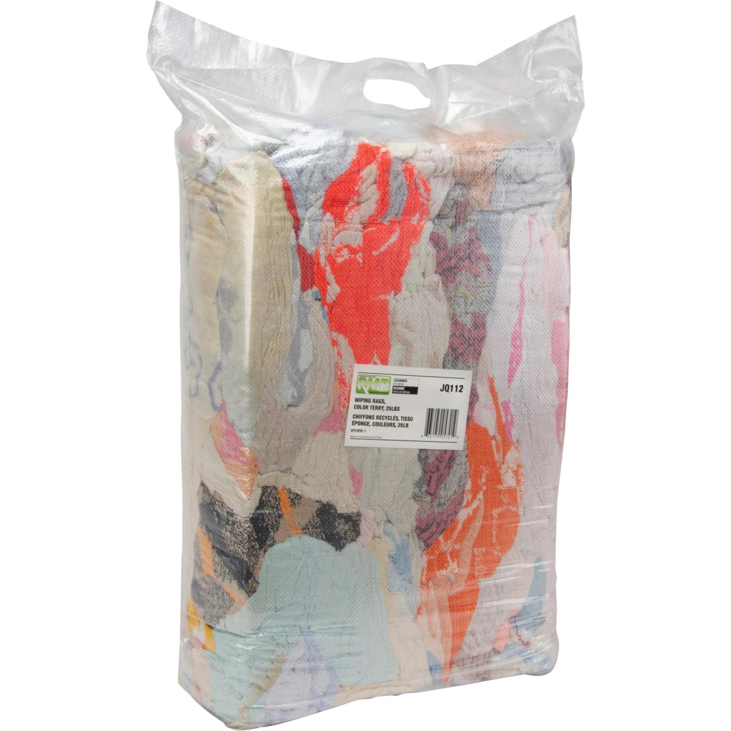 Recycled Material Wiping Rags Terrycloth Mix Colours 25 lbs. | Buy Now with Express ...