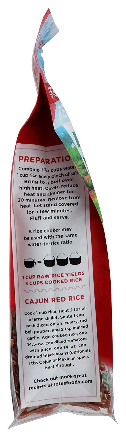 Lotus Foods Heirloom Bhutan Red Rice 15 oz - Gluten Free Ancient Grain ...