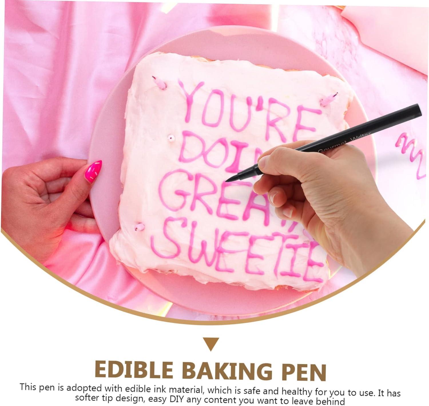 IMIKEYA 2pcs Can Be Food Coloring Pen Baking Pencil Edible Food Markers ...