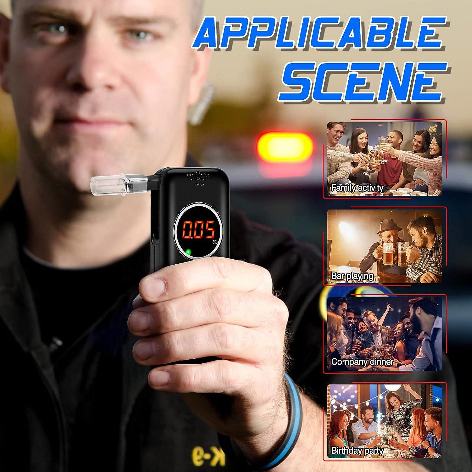 Professional Alcohol Breathalyzer - Digital LCD Display, Portable Blood ...