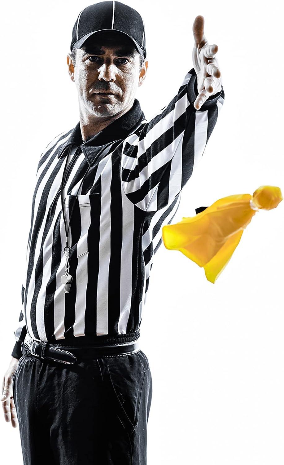 Geyoga 4 Pcs Men's Official Referee Costume Set - Black & White Stripe ...