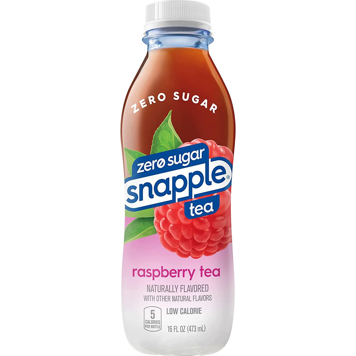 Diet Snapple Raspberry Tea 16 fl oz Recycled Plastic Bottle 6 Pack ...