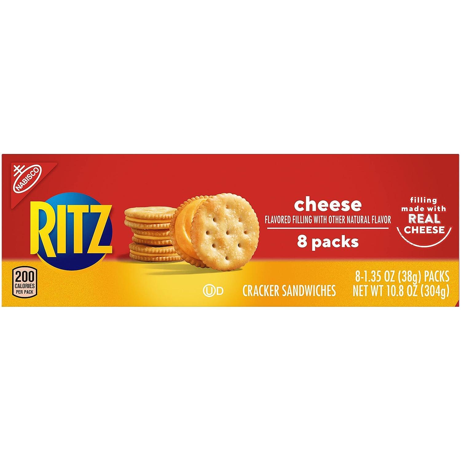 RITZ Cheese Sandwich Crackers - 8 Packs (1.35 oz each) | Buy Now with ...
