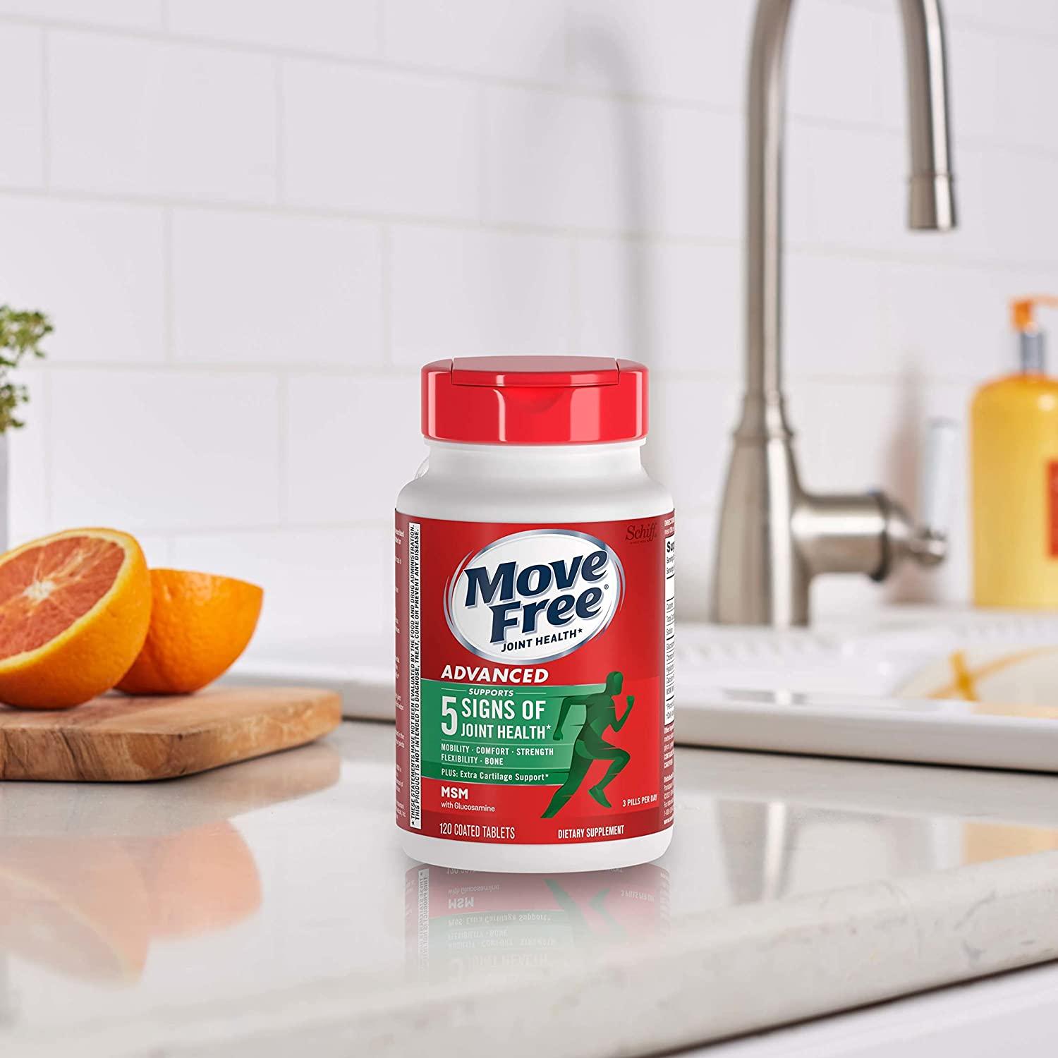 Move Free Advanced Joint Support Supplement 3x120 Bottles - Mobility ...