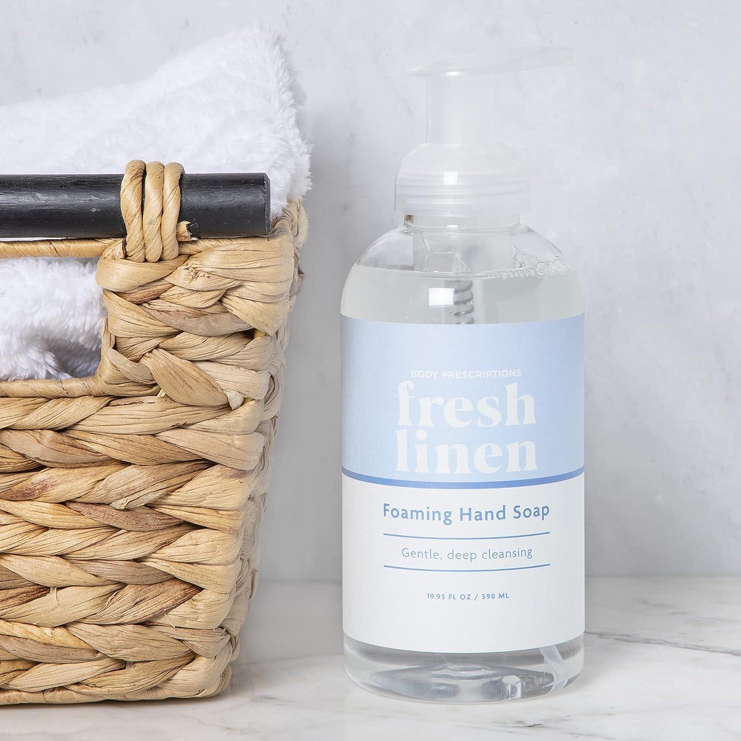 Body Prescriptions Fresh Linen Foaming Hand Soap - 590 ML for Gentle ...