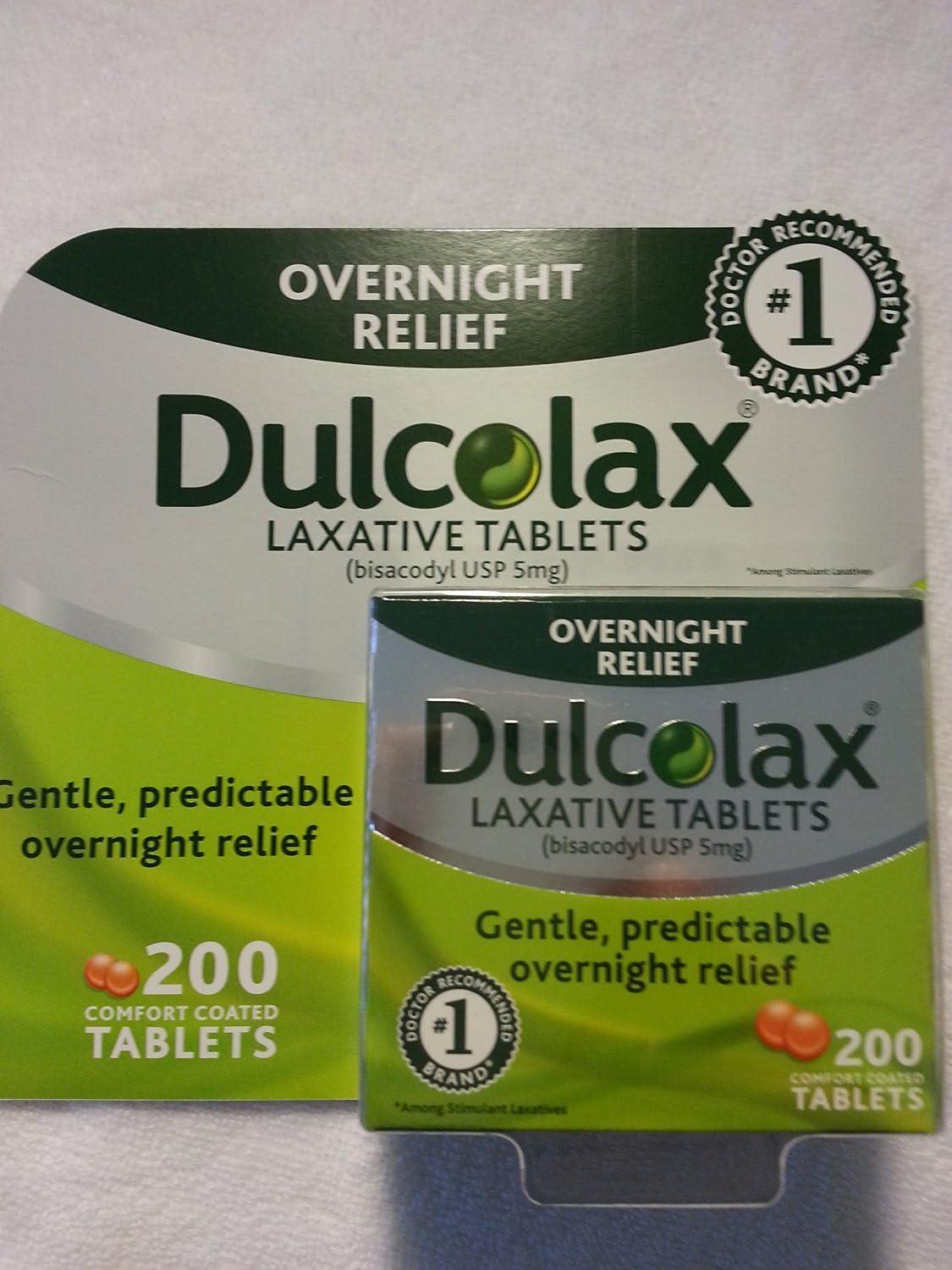 Dulcolax Tablets 200 Count - Fast Constipation Relief - Pack of 1
