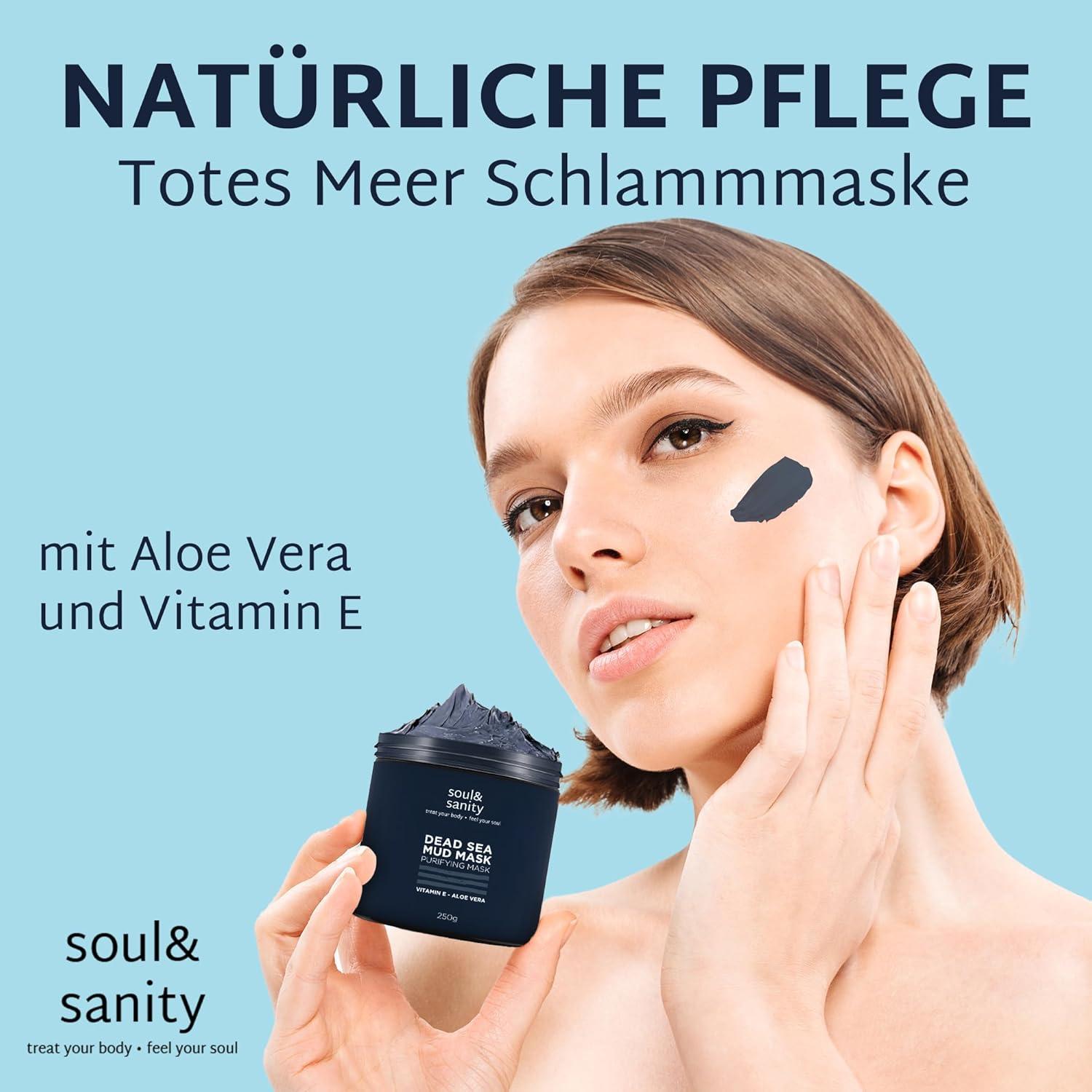 Soul and Sanity Sea Mud Face Mask with Aloe Vera & Vitamin E - Deep ...