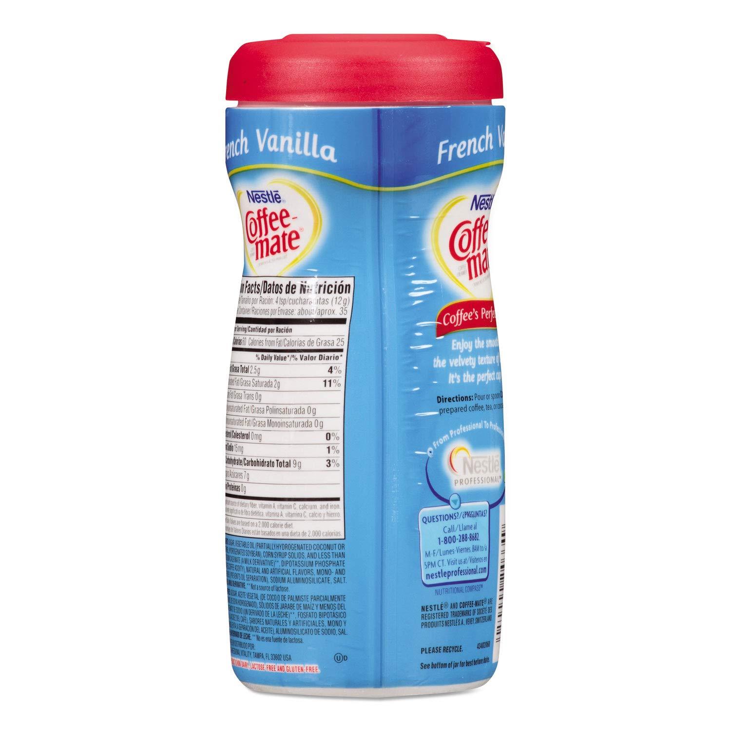 Coffee-Mate French Vanilla Powdered Creamer 15 Oz Canister 12/Carton ...