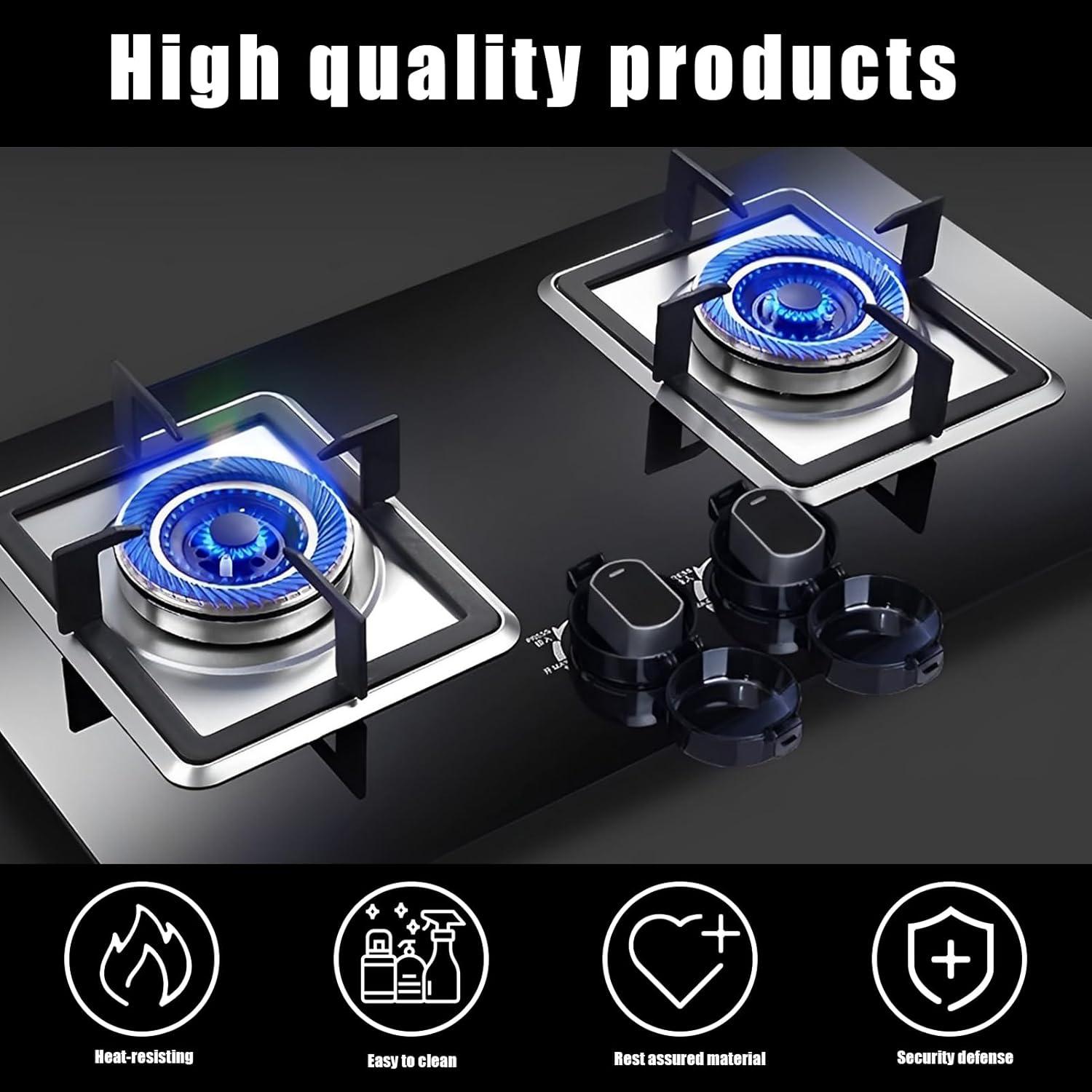 8-Piece Child Protection Stove Knob Locks & Safety Grilles | Kitchen ...