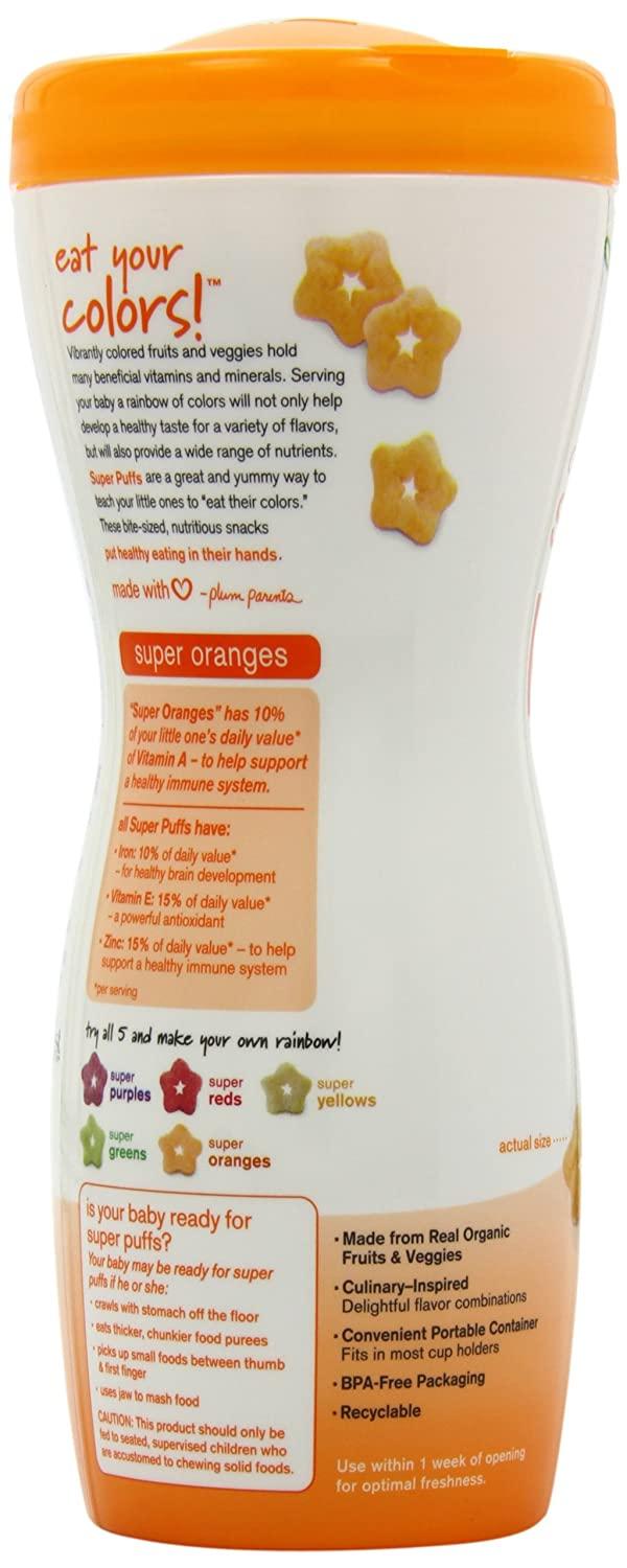 Plum Organics Super Puffs - Organic Veggie Fruit & Grain Snacks, Mango ...