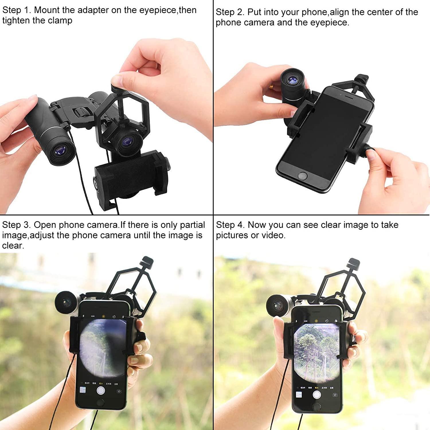 SVBONY Universal Cell Phone Adapter Mount for Telescopes - Fits ...