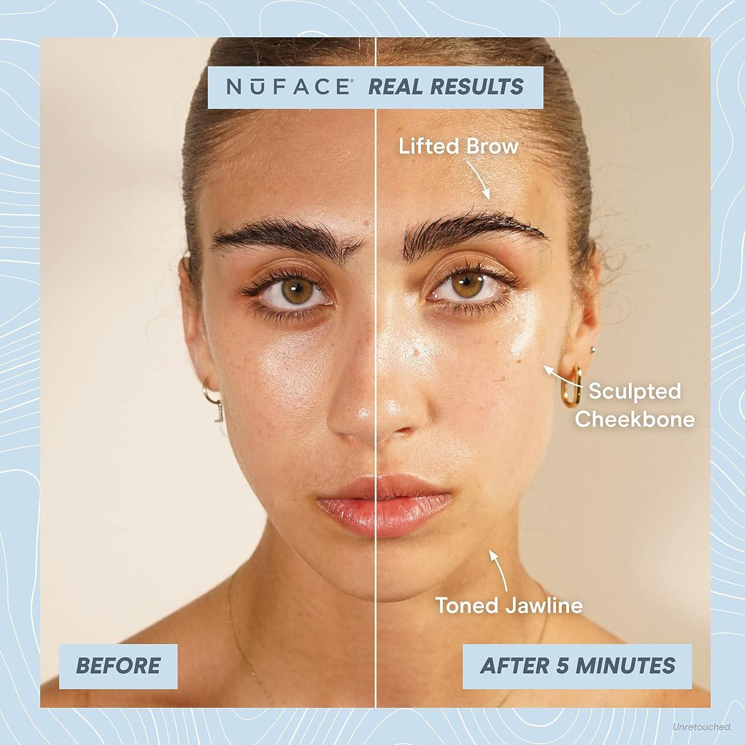 NuFACE Mini+ Facial Toning Device Bundle with Aqua Gel Activator and ...