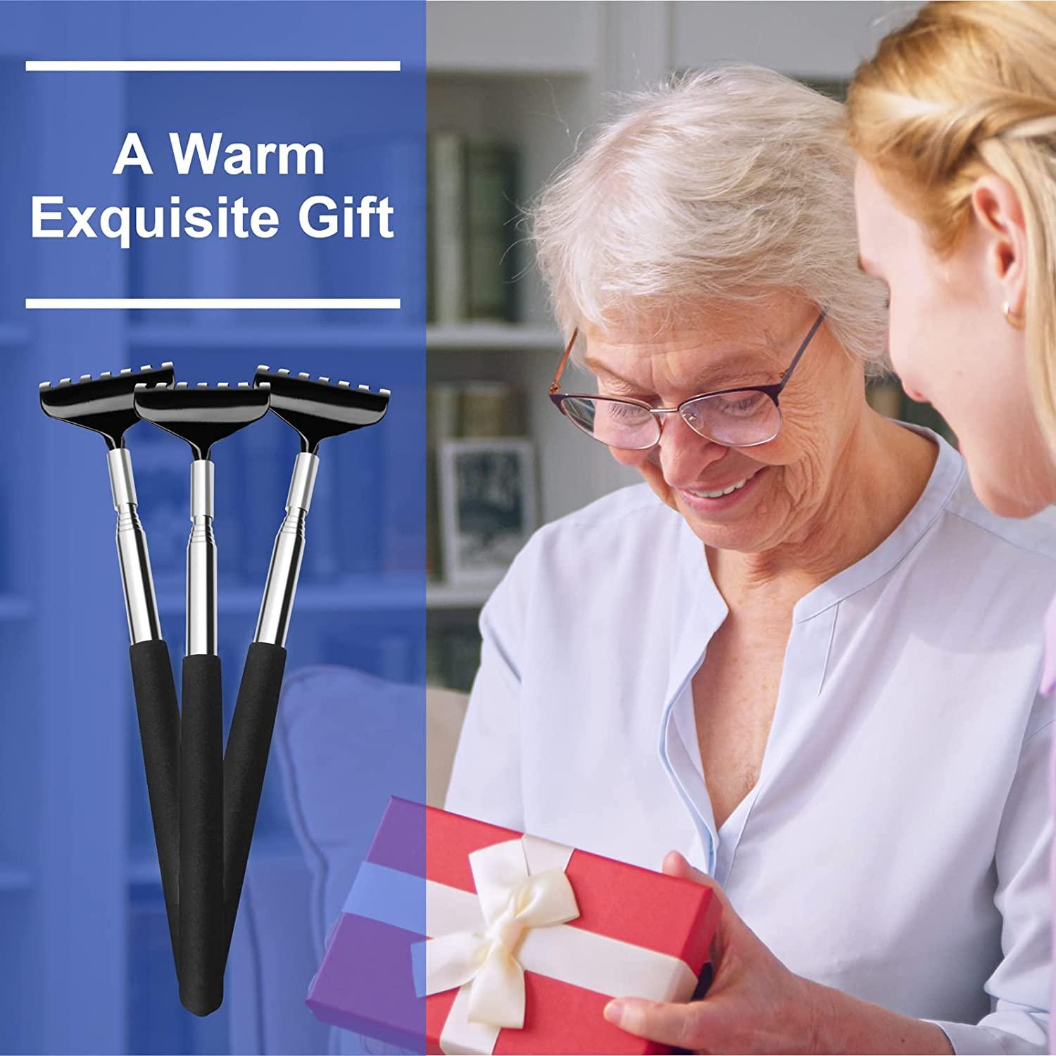 3-Pack Black Telescopic Back Scratcher Set with Carry Bag - Stainless ...