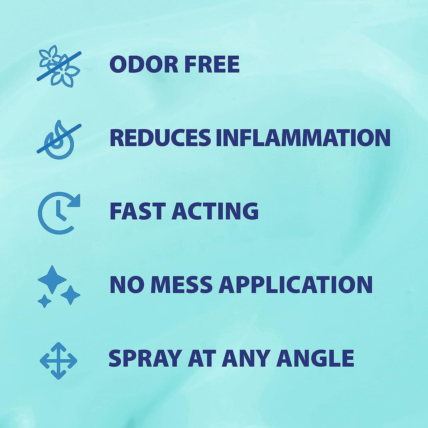 Blue Emu Pain Relief Spray for Muscle Joint & Bruises Fast Drying ...
