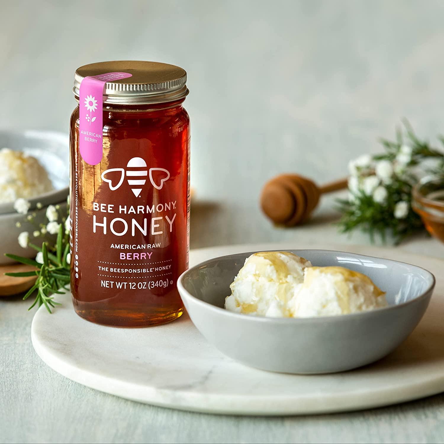 Buy BEE HARMONY American Berry Honey - 12 OZ | Natural Sweetener | Buy ...