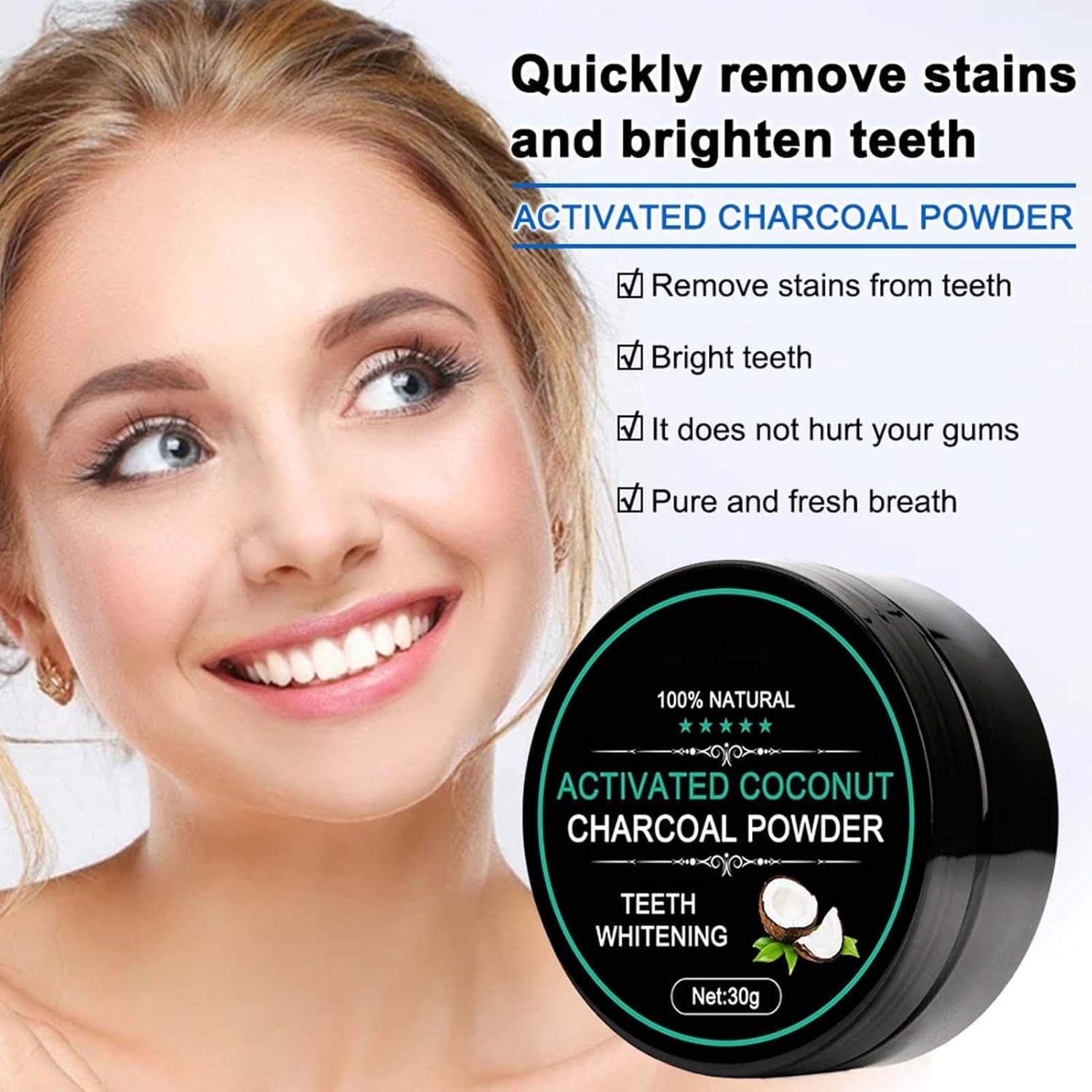 Activated Charcoal Toothpaste Powder - 30g | Natural Whitening ...