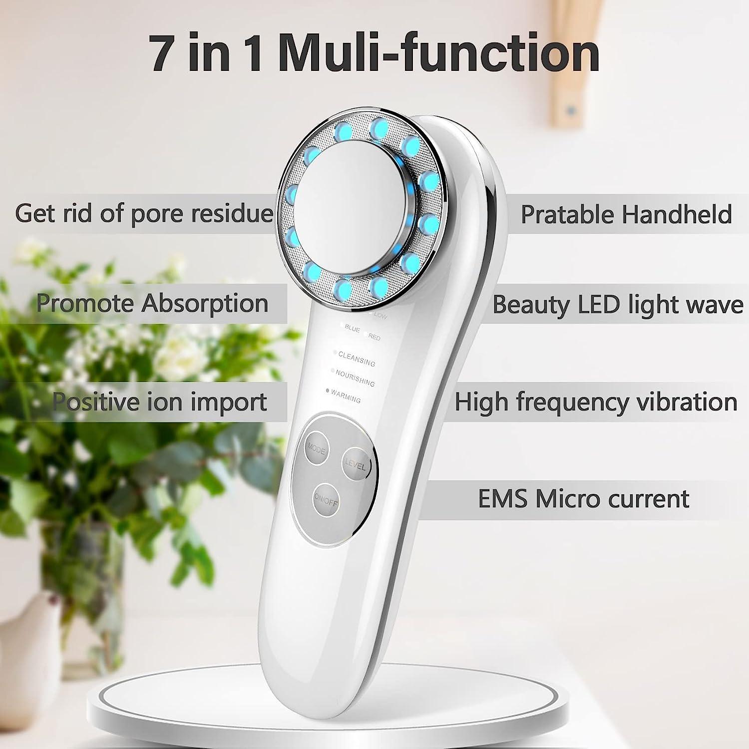 7-in-1 Facial Massager Machine for Face & Neck | Skin Care Tools for ...