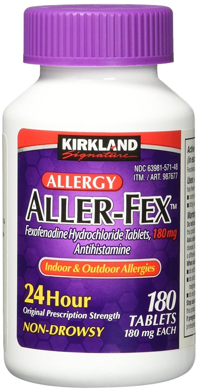 Kirkland Signature Aller-Fex 180mg 360 Tablets - Fast Acting Allergy Relief