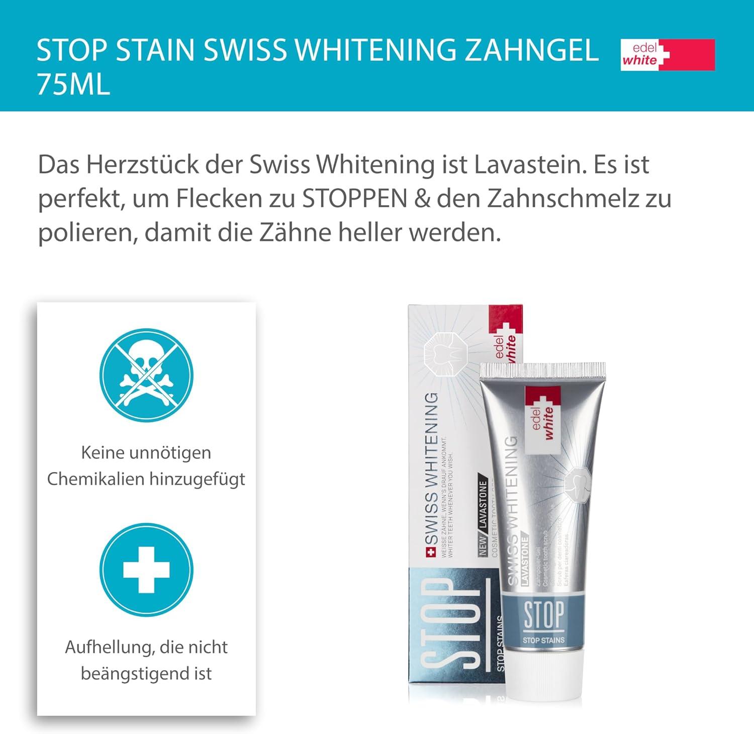 Noble+ White Stop Stain Swiss Whitening Tooth Gel 75ml | Polishing Gel ...