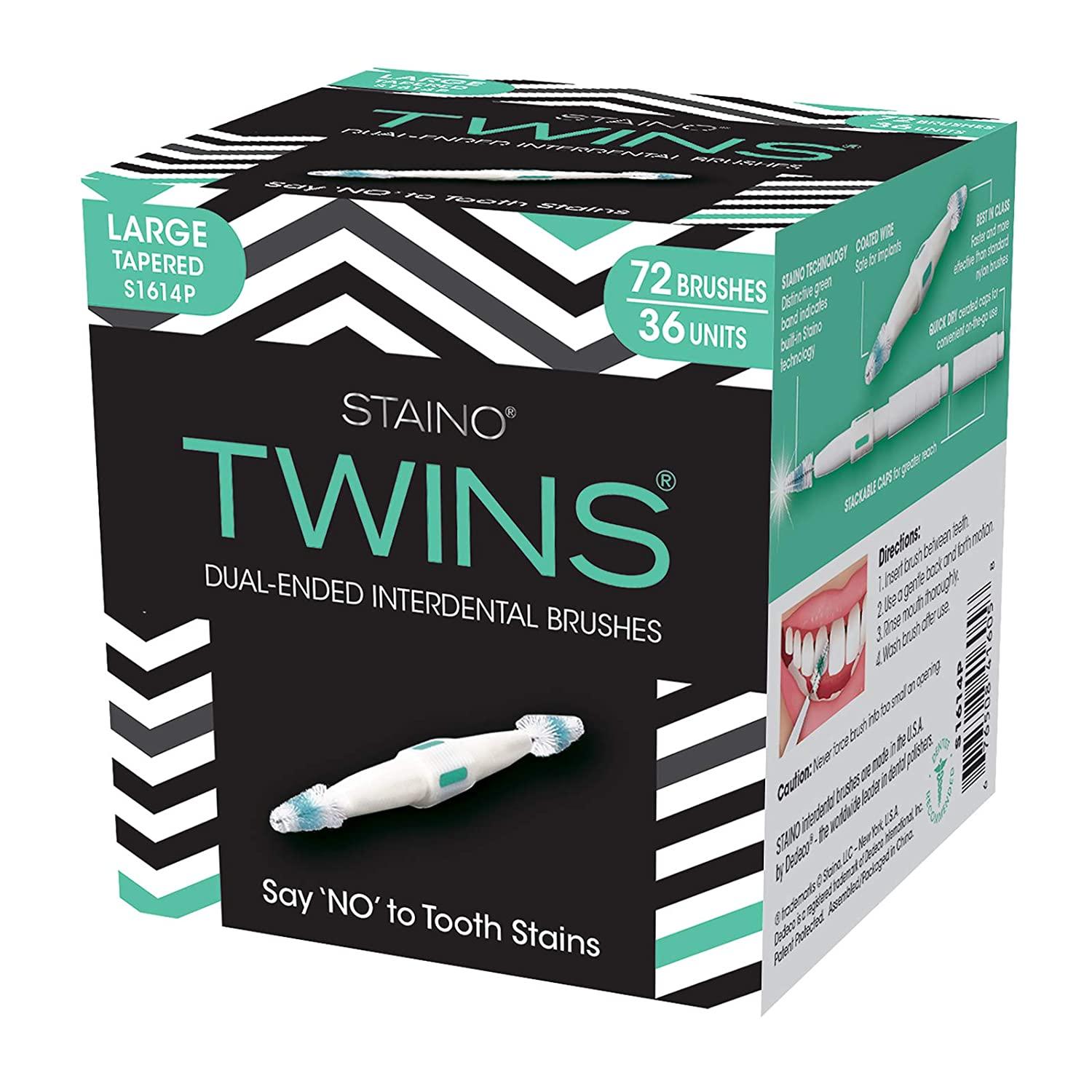 Staino Twins Interdental Brush Dual-Ended Travel Models Tapered (Jumbos ...