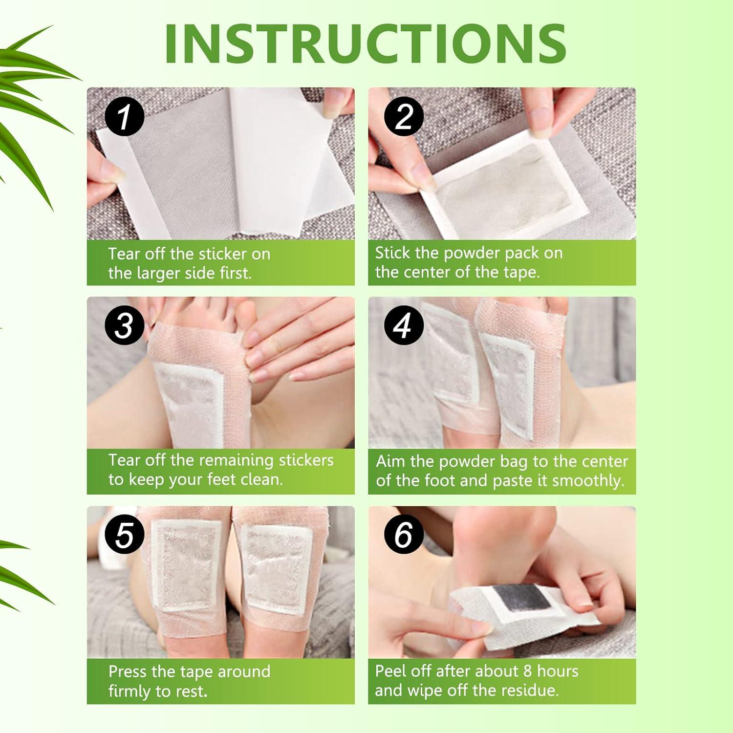Natural Deep Cleansing Foot Plaster - 10 Pain Relief Pads for Better ...