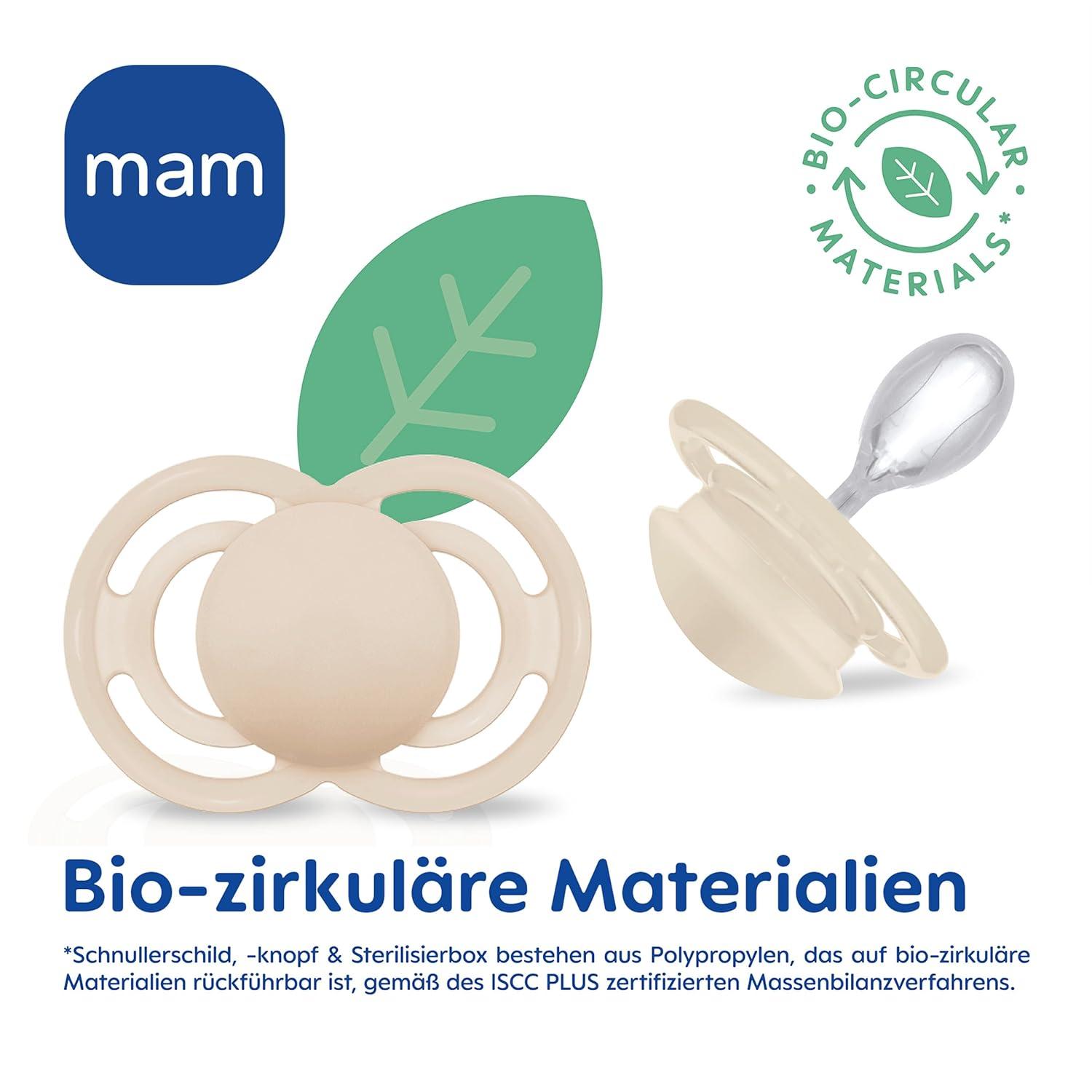 Mam Perfect Day & Night Pacifier Set - Teeth-Friendly Eco-Friendly Glow ...