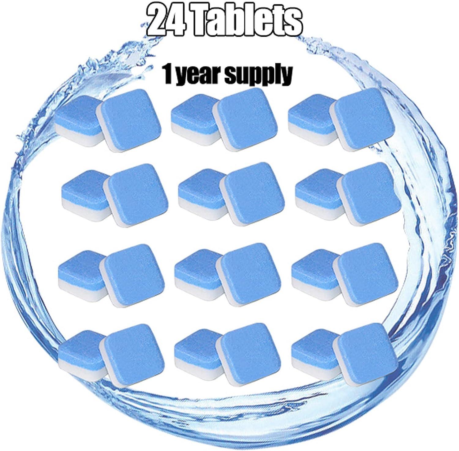 24 Pack Washing Machine Cleaner Tablets - Deep Clean Tub & Drainage ...