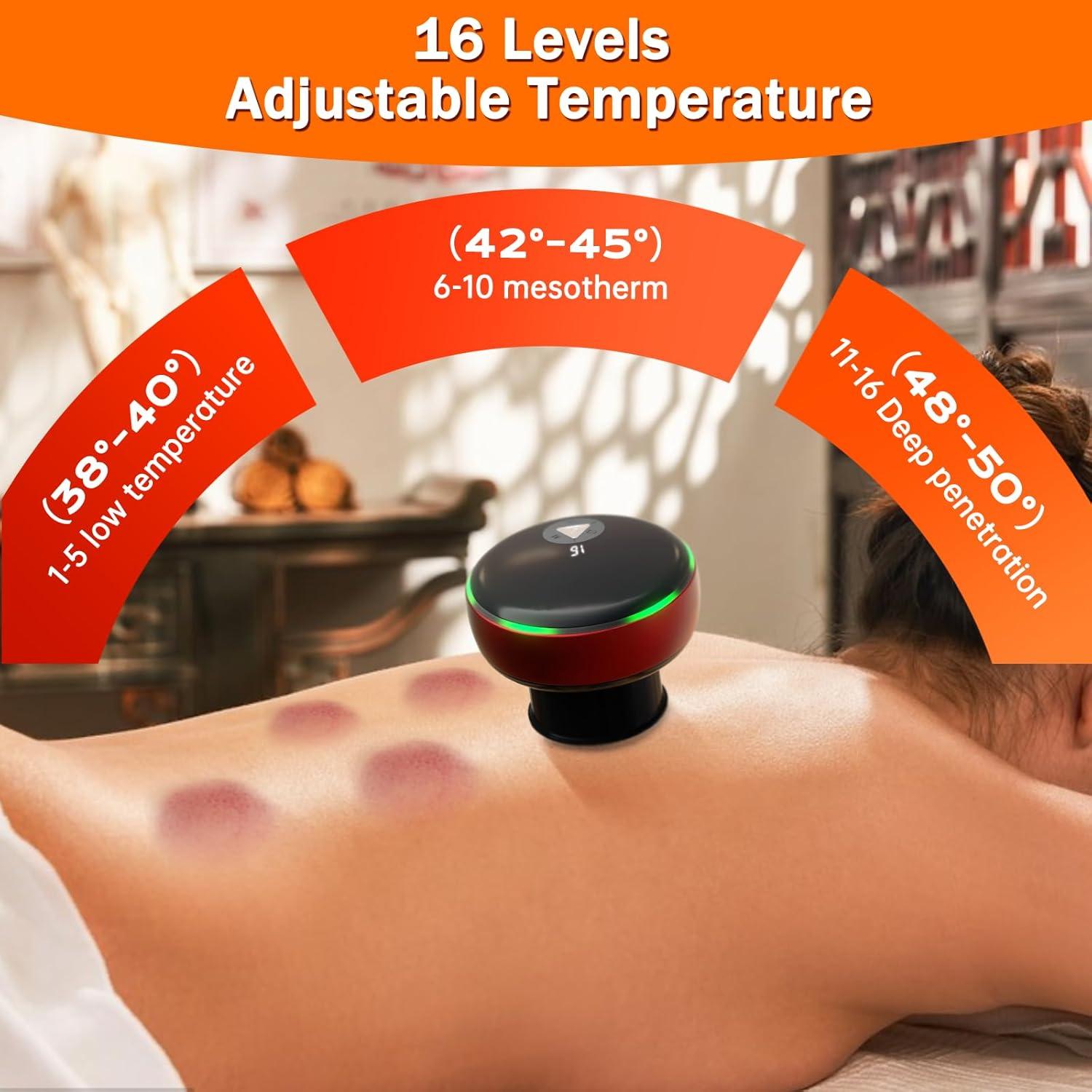 Intelligent Electric Cupping Device with Infrared - 16 Gears & 4 Modes ...