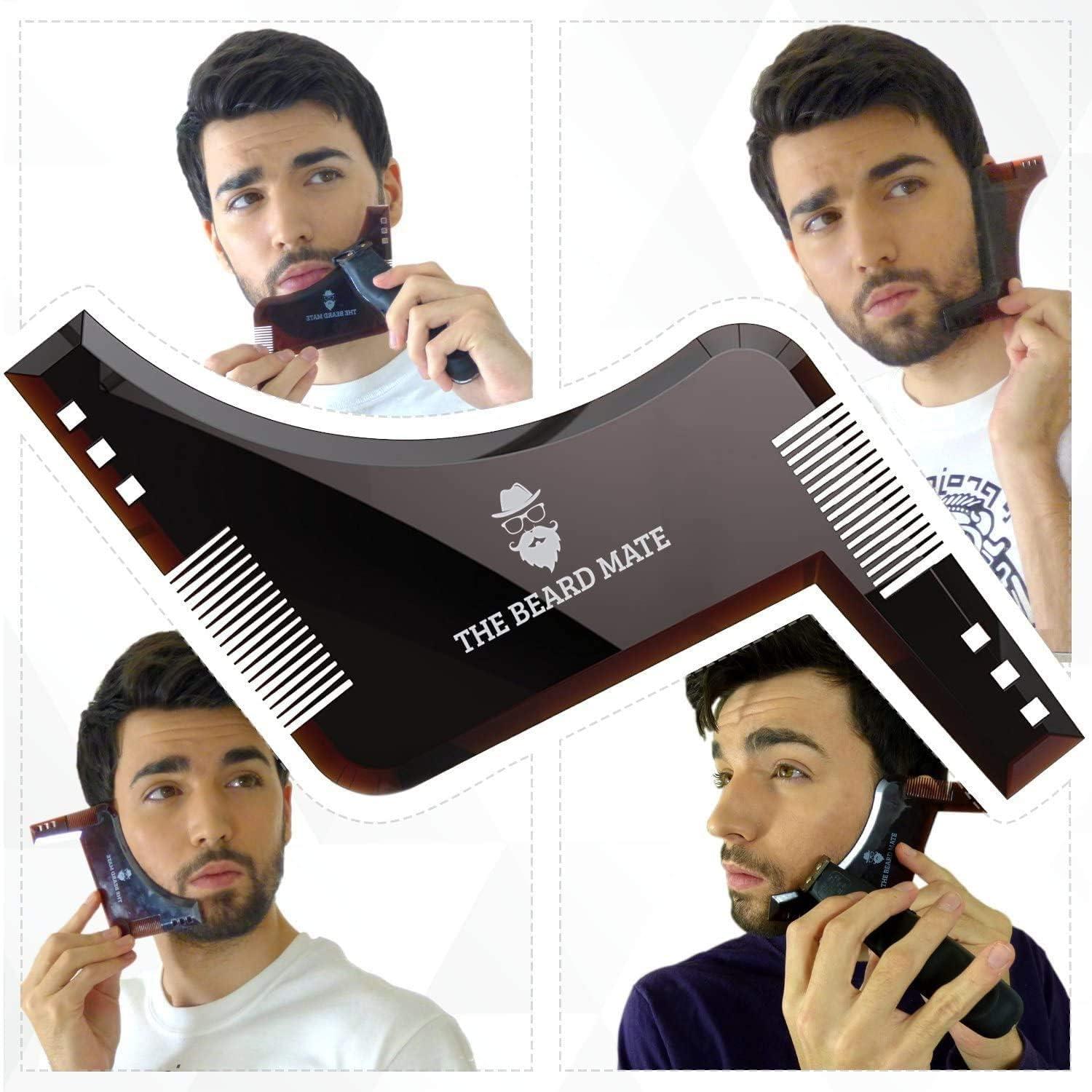 Beard Shaping Tool Template. Beard Shaper Tool Plus Comb for line up & Edging Men's Facial Hair ...