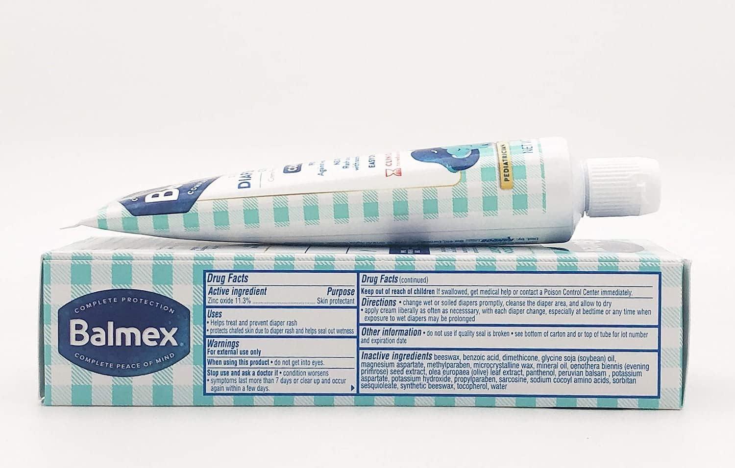 BALMEX Complete Protection Diaper Rash Cream 2 Oz (2 Pack) - Advanced ...