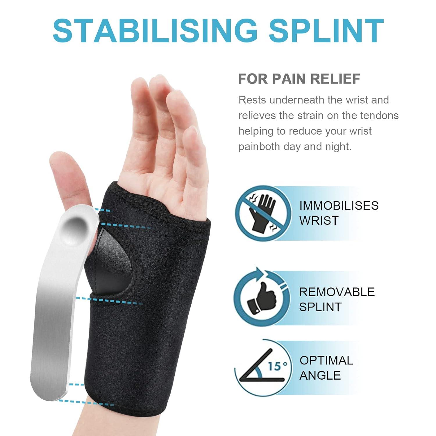 ACWOO Adjustable Wrist Strap Compression Splint - Left Hand Support for ...