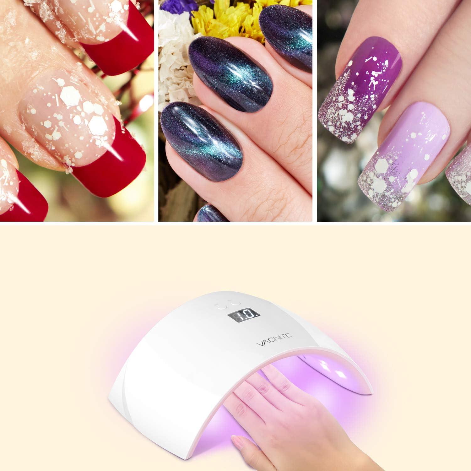 Vacnite 24W LED UV Nail Dryer with Timer Setting and Automatic Sensor ...