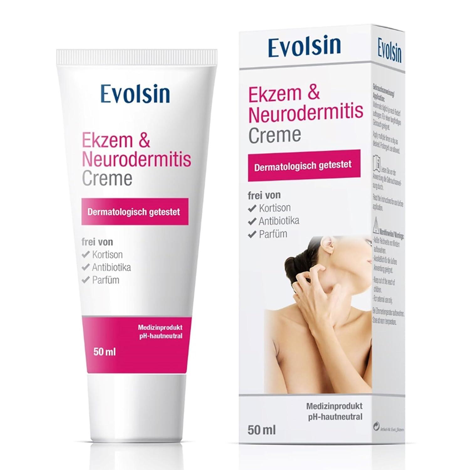 Evolsin Eczema & Neurodermatitis Cream | Cortisone-Free Relief for ...