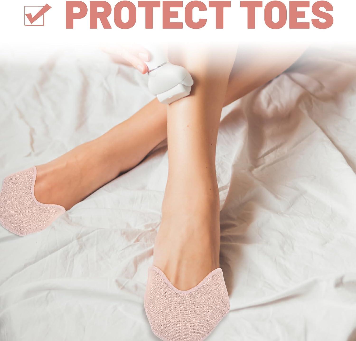 Ballet Dance Shoe Toe Pouches - Cushioned Fabric Toe Caps & Forefoot ...