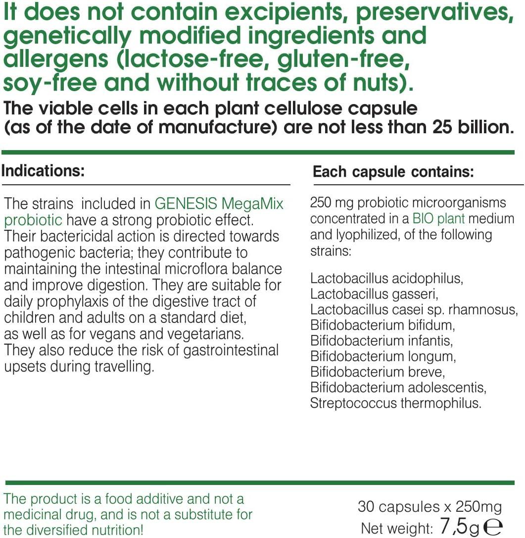 Bio Probiotic Supplement - 30 Capsules with Bifidobacterium ...