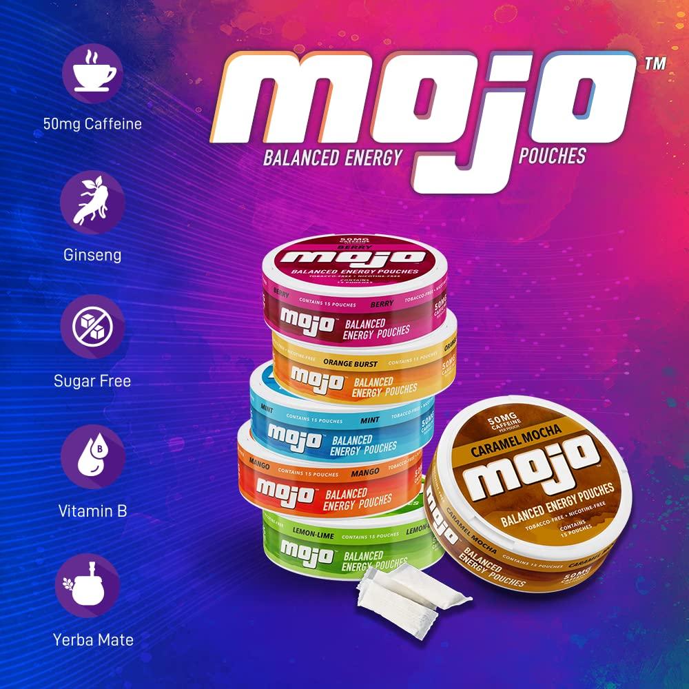 Mojo Balanced Energy Pouches - Zero Sugar Calorie-Free Energy Drink ...