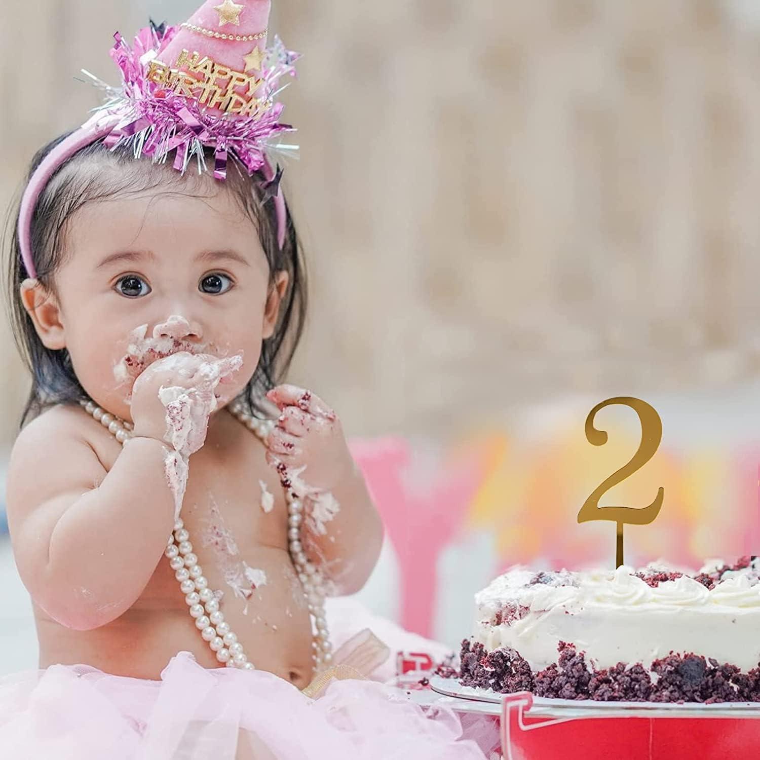 Number Cake Topper 0-9 Birthday Cake Toppers Happy Anniversary Cake ...