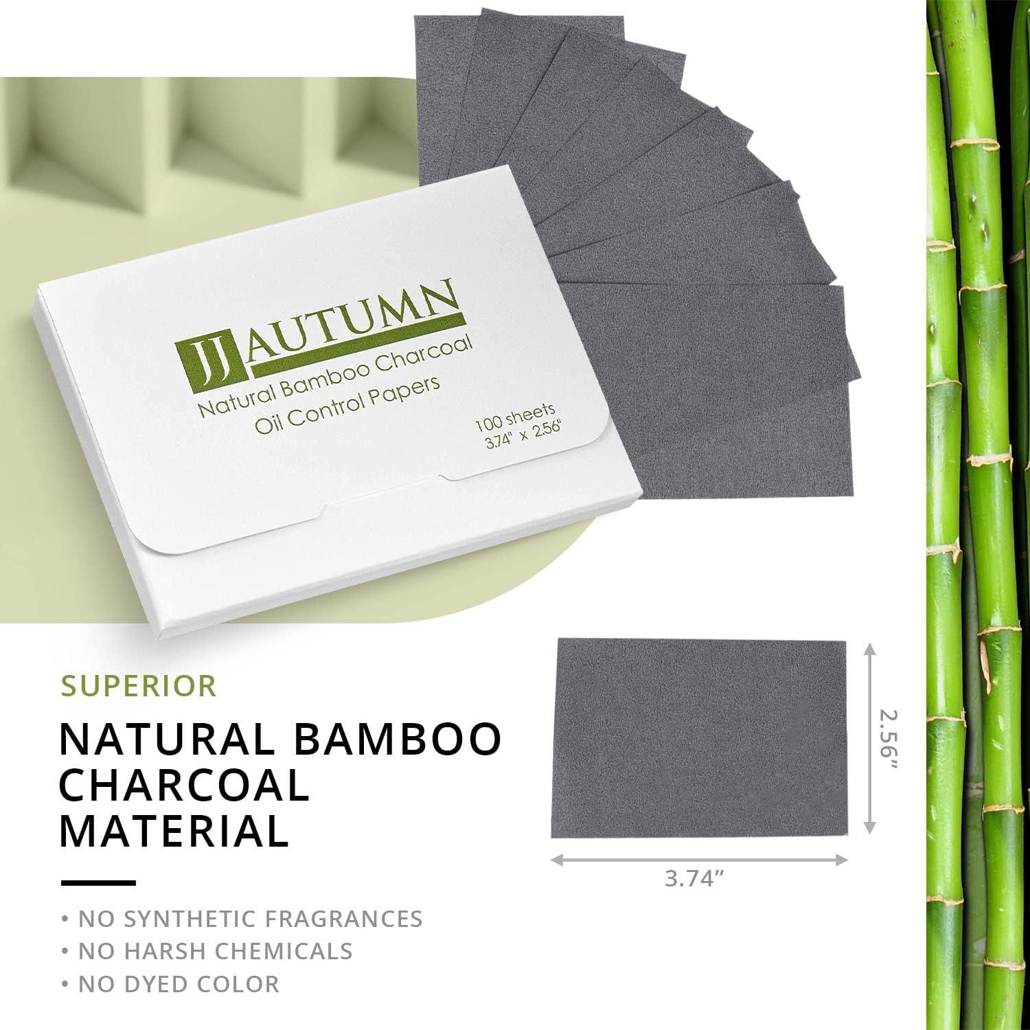 JJ Autumn Bamboo Charcoal Oil Absorbing Tissues - Premium Face Blotting ...