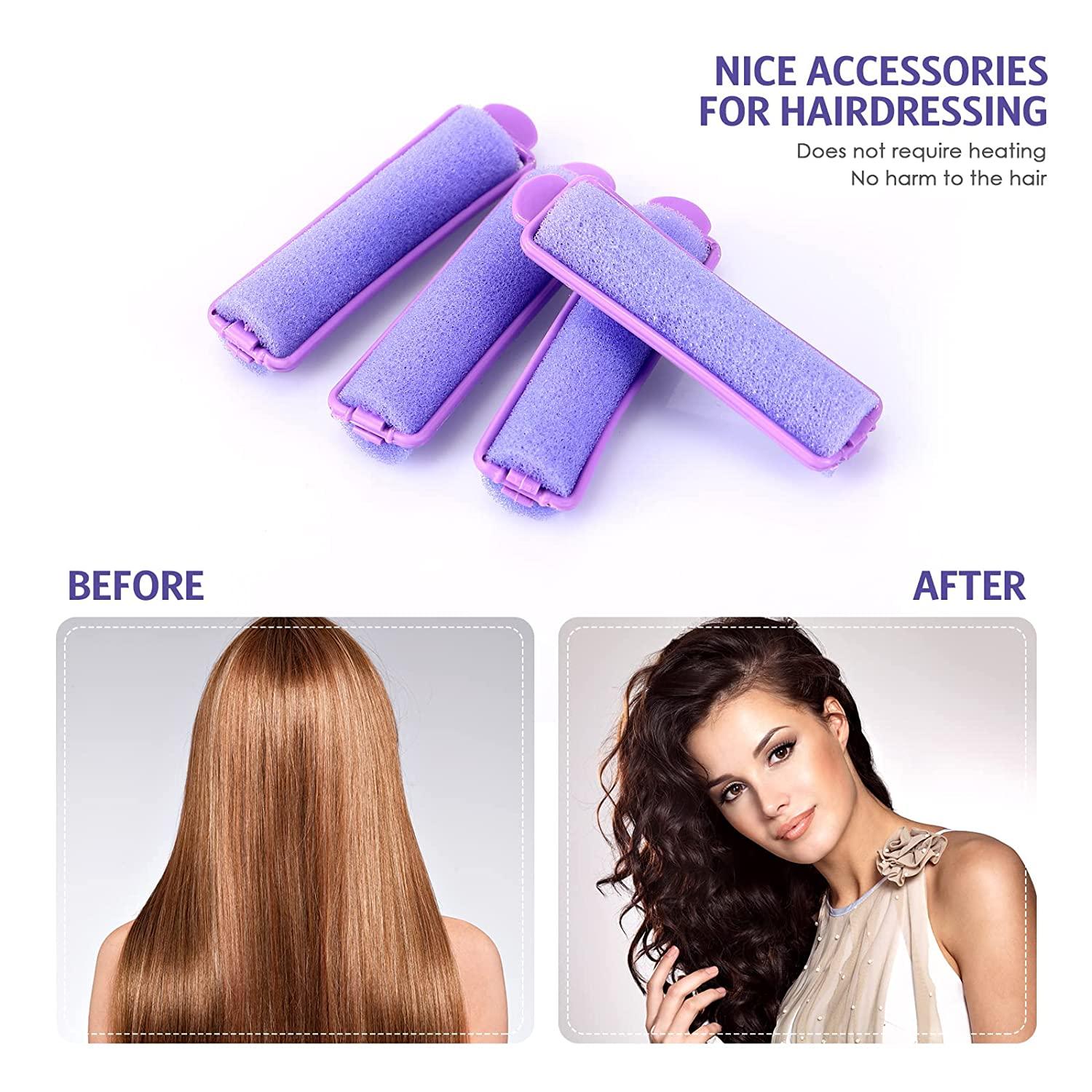43-Piece Foam Sponge Hair Rollers Set with Stainless Steel Rat Tail ...