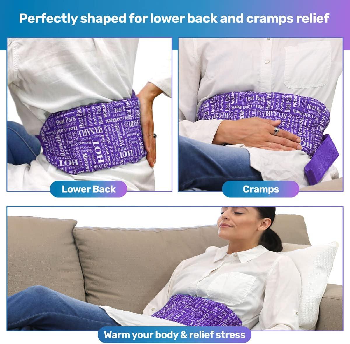 HTP Relief Purple Microwavable Heating Pad for Aching Joints, Menstrual ...