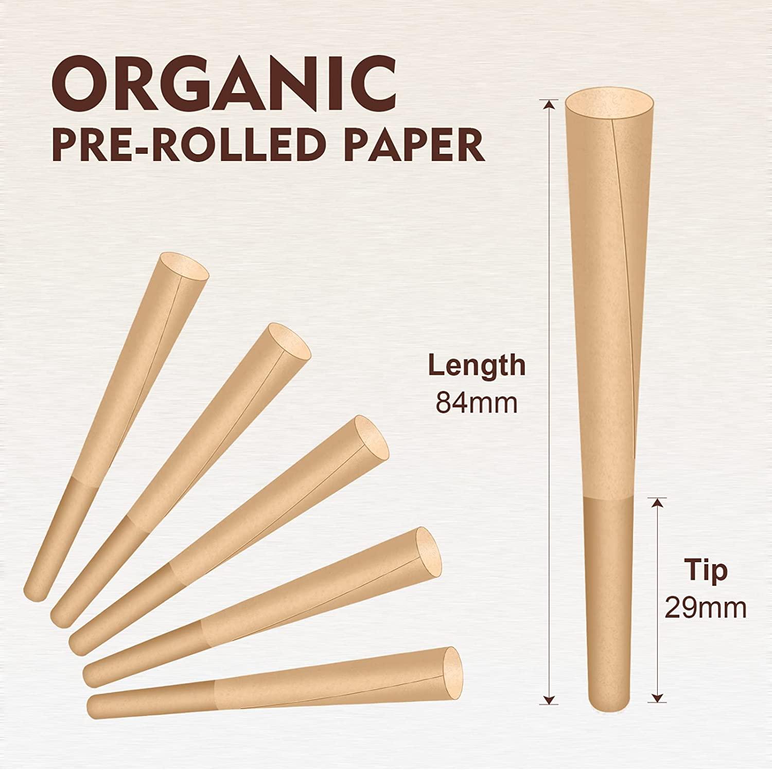 SEMKONT 1-1/4 Rolling Papers Pre Rolled Cones 72 Pack | Natural Rolling ...
