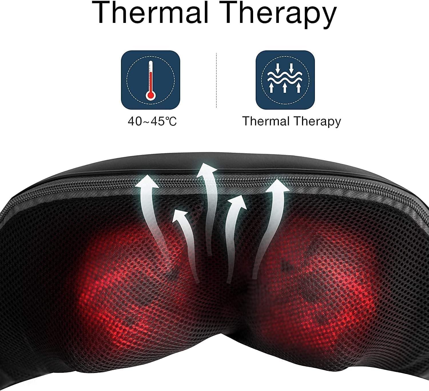 Aront Neck Massage Device with Heat - 3D Shiatsu Deep Tissue Relief for ...